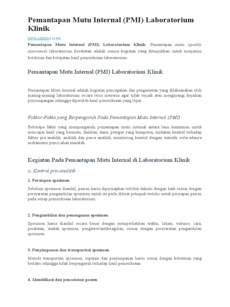 Pemantapan Mutu Internal | PDF