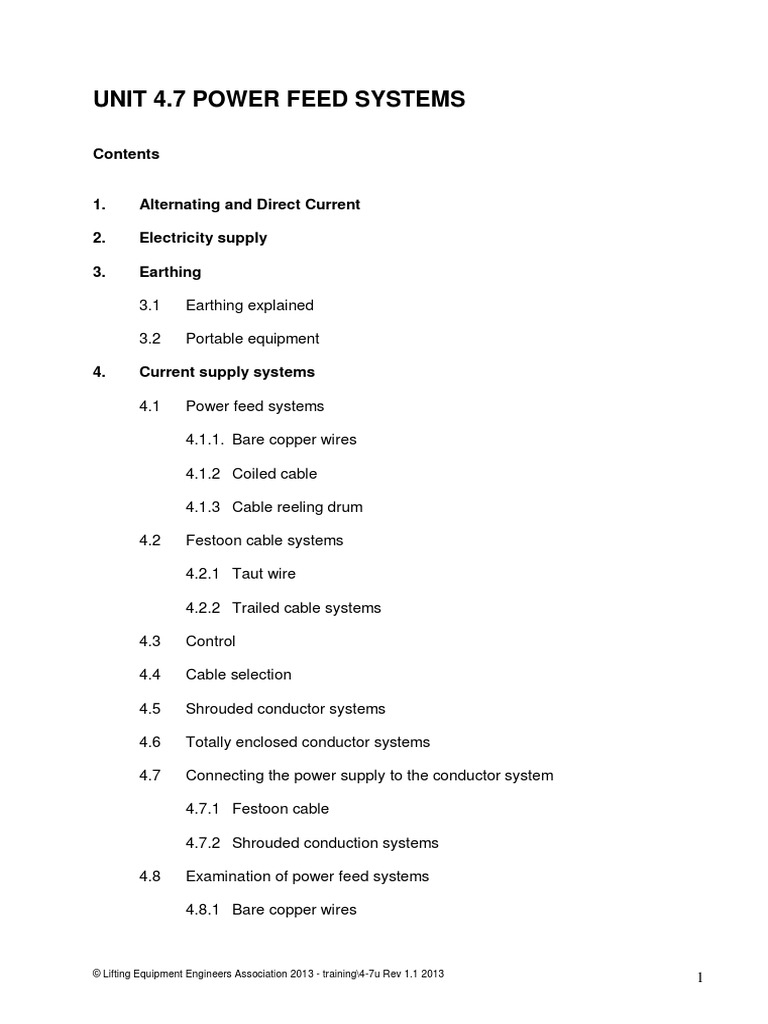 Chapter7 Powerfeed System | PDF | Electric Power Distribution ...