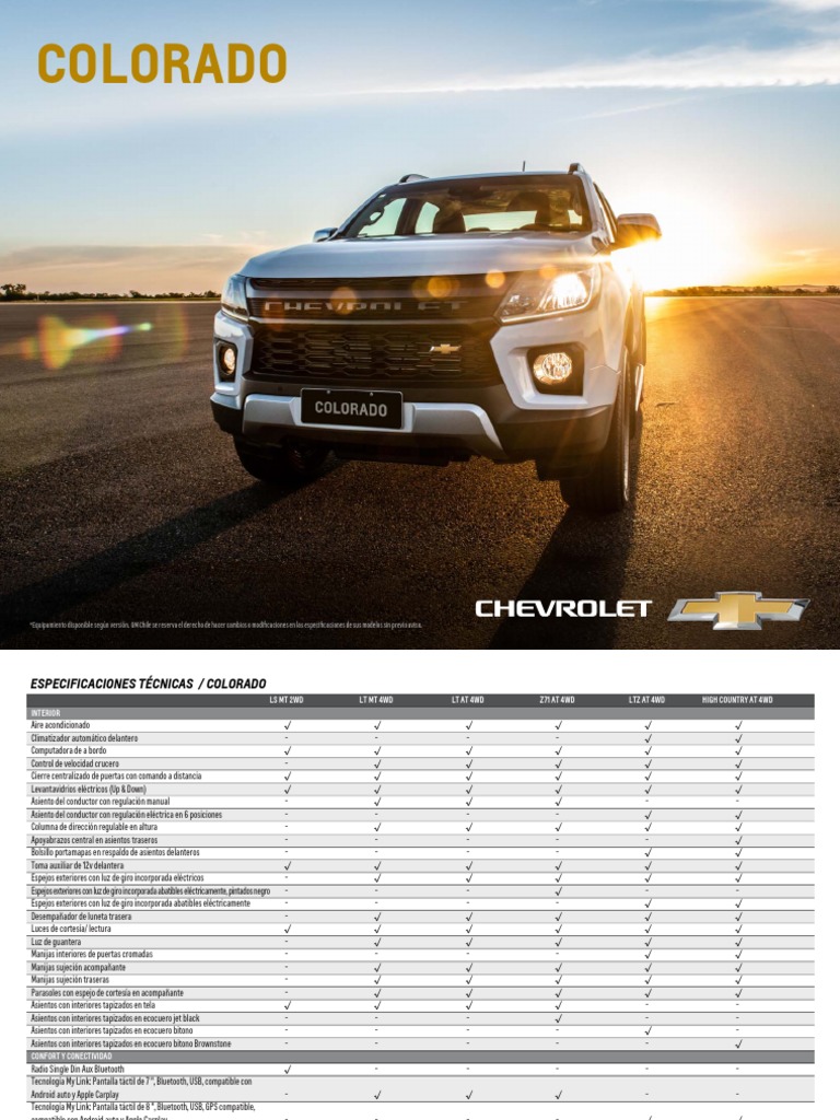 Ficha Tecnica Nueva Colorado | Descargar gratis PDF | Tracción en las cuatro ruedas ...