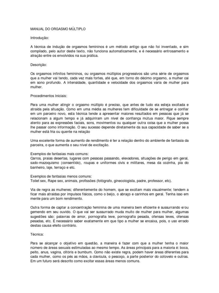Manual Do Orgasmo Multiplo | PDF | Vagina | Orgasmo