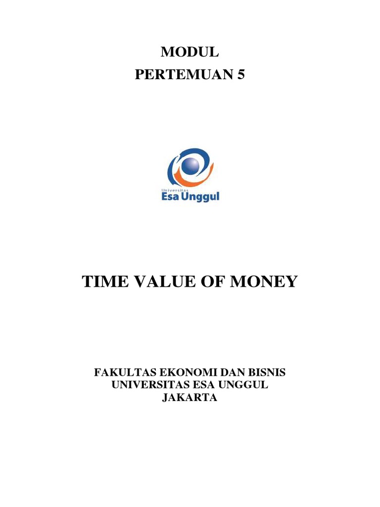 Modul Pertemuan 5 Time Value of Money | PDF
