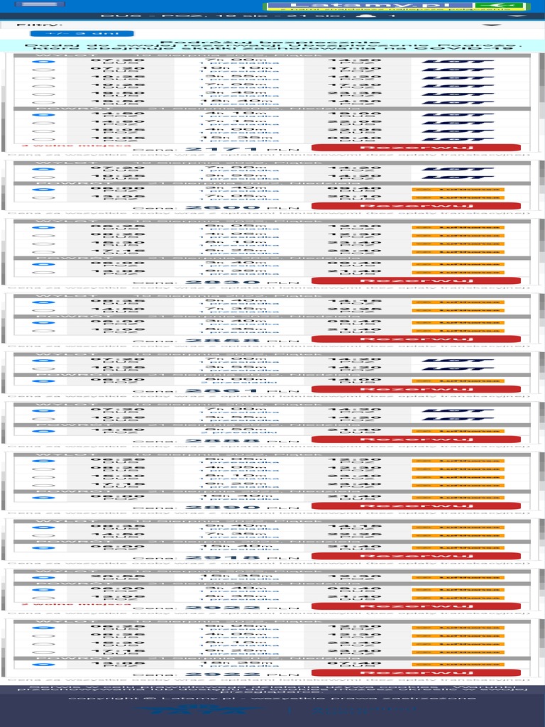 Latamy - PL - Tanie Bilety Lotnicze | PDF
