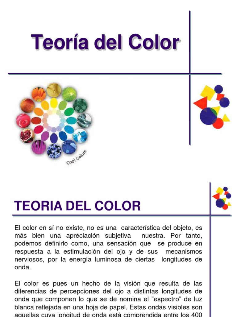 Teoría del Color y Elementos Visuales | PDF | Color | Azul