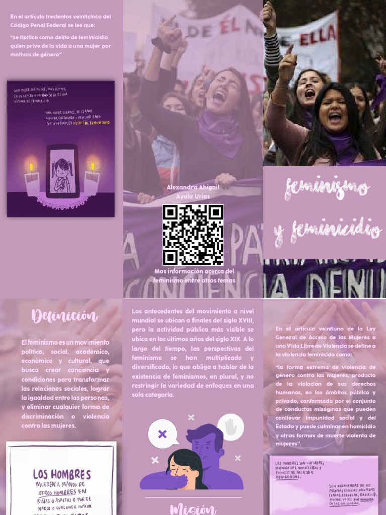 Triptico Info Feminismo | PDF | Estudios de género | Feminismo