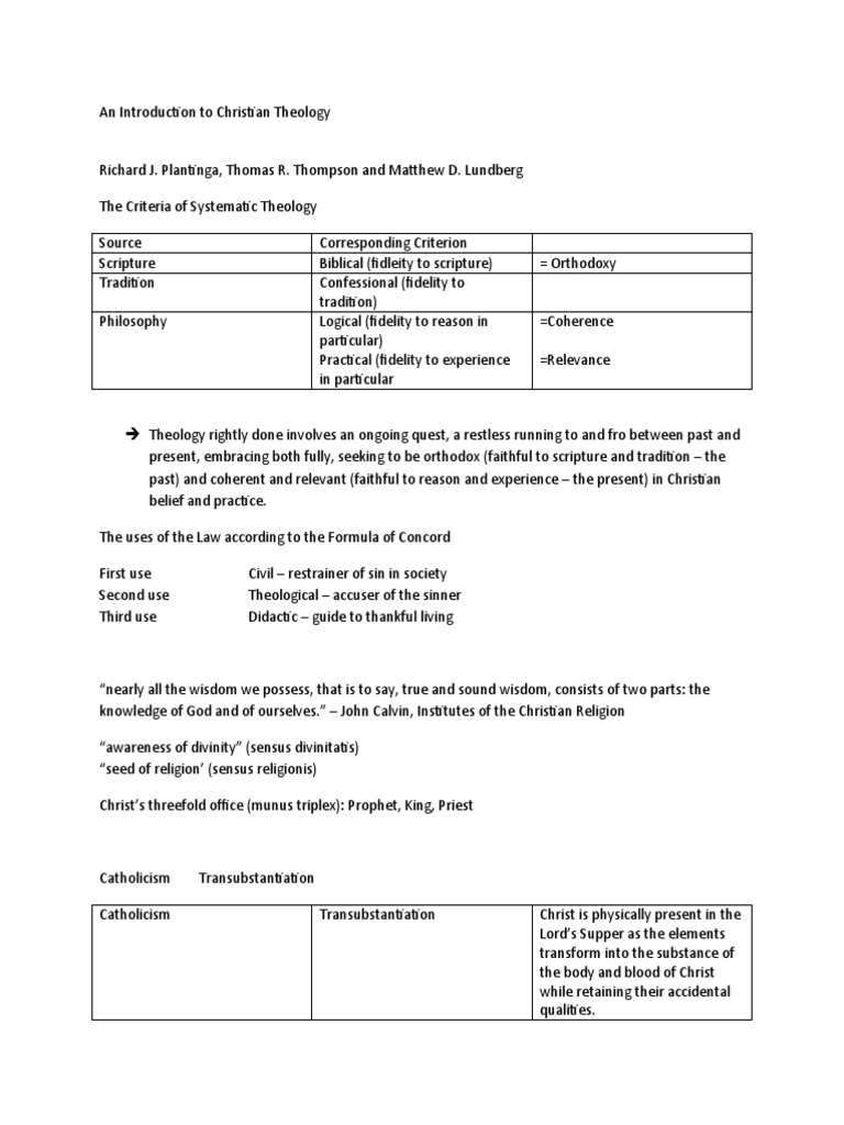 Introduction to Christian Theology | PDF | Eucharist | Jesus