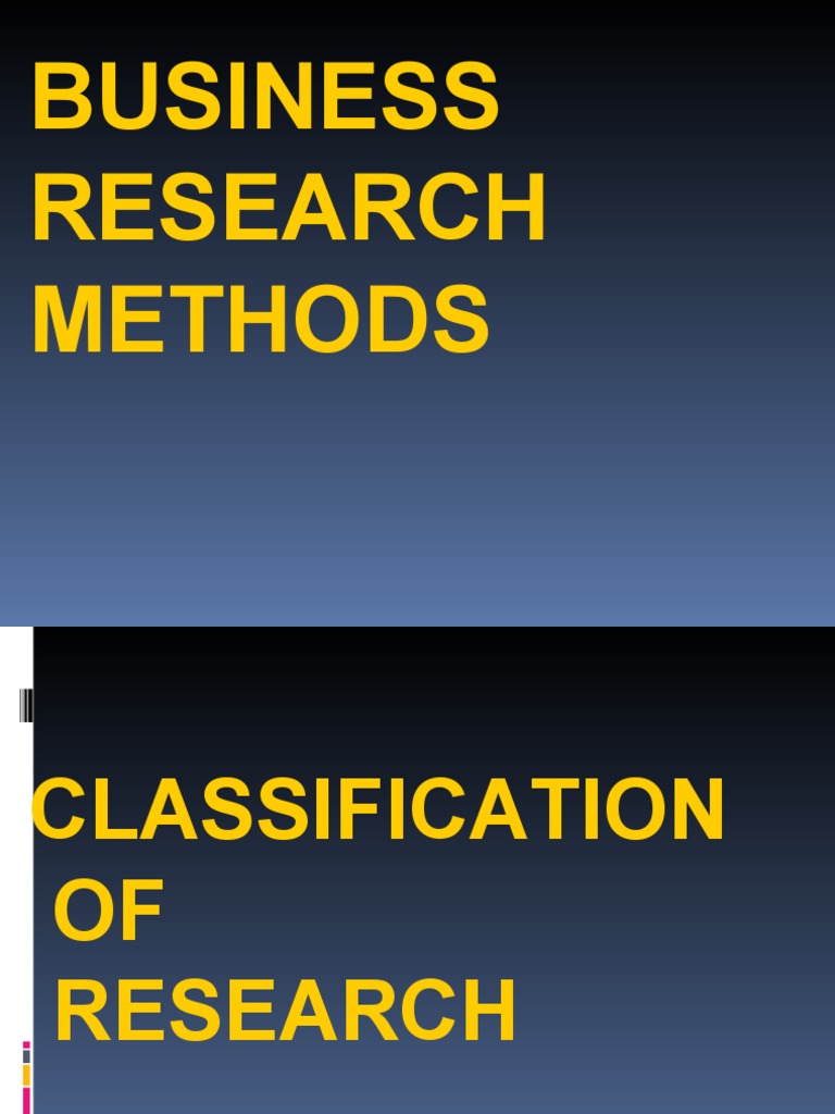 BRM Lecture 3 Classification of Research | PDF | Theory | Causality