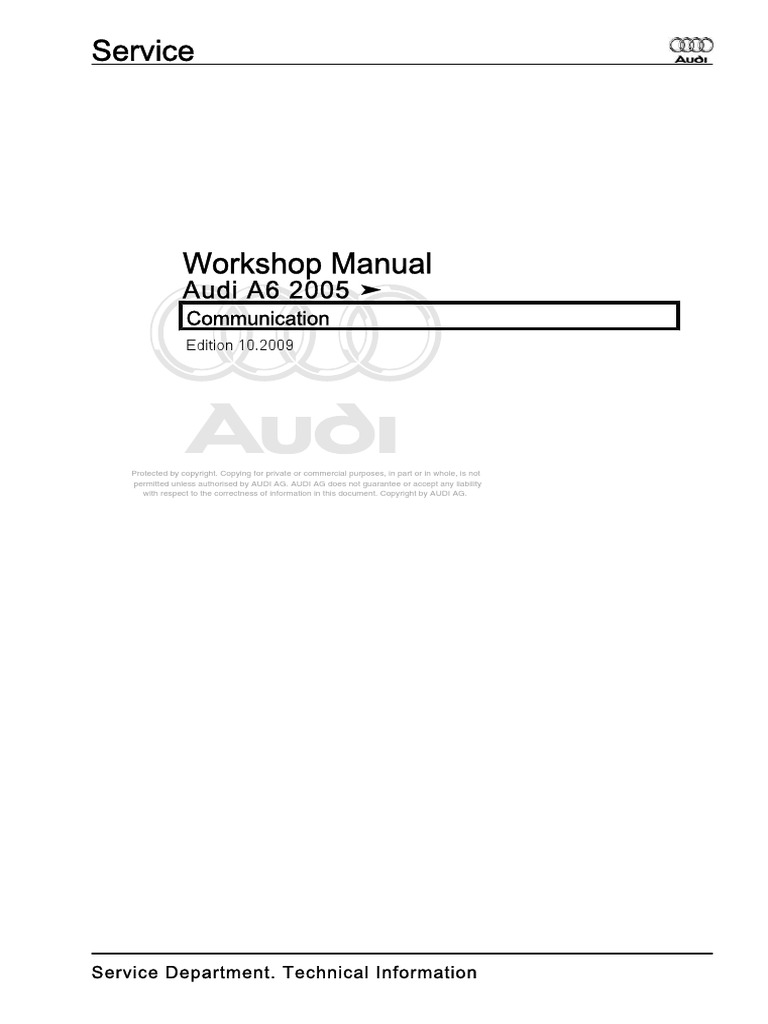 Audi A6 C6 Communication | Download Free PDF | Copyright | Audi