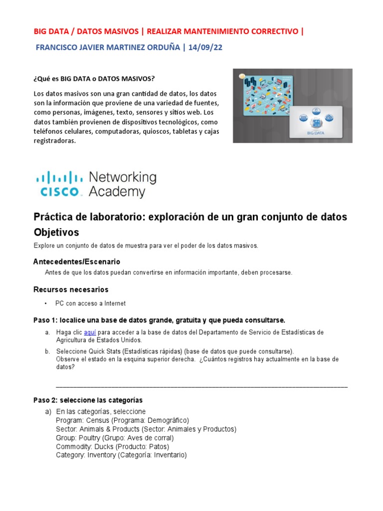 Big Data and Practica 3.1.1.5 | PDF | Big Data | Tecnología de información y comunicaciones