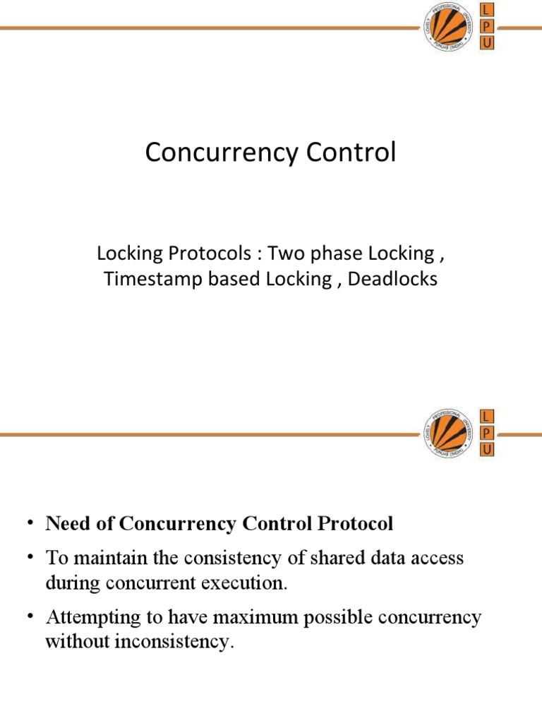 Concurrency Control and Deadlock Management | PDF | Databases | Operating System Technology