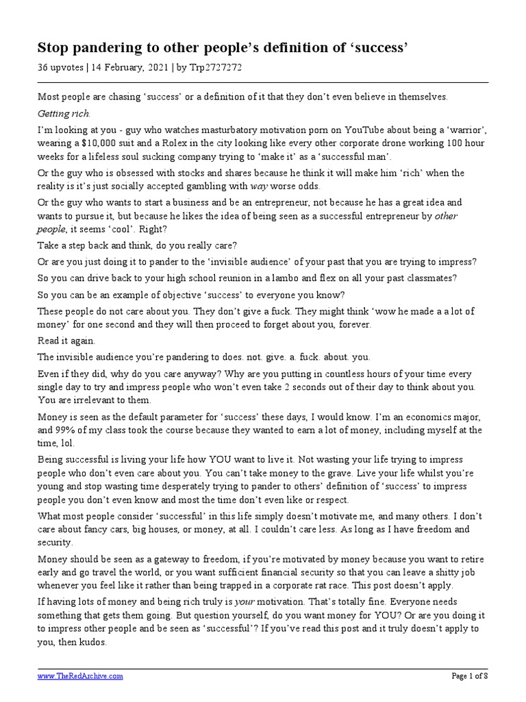 Redefining Success: Prioritizing Personal Fulfillment Over Impressing ...