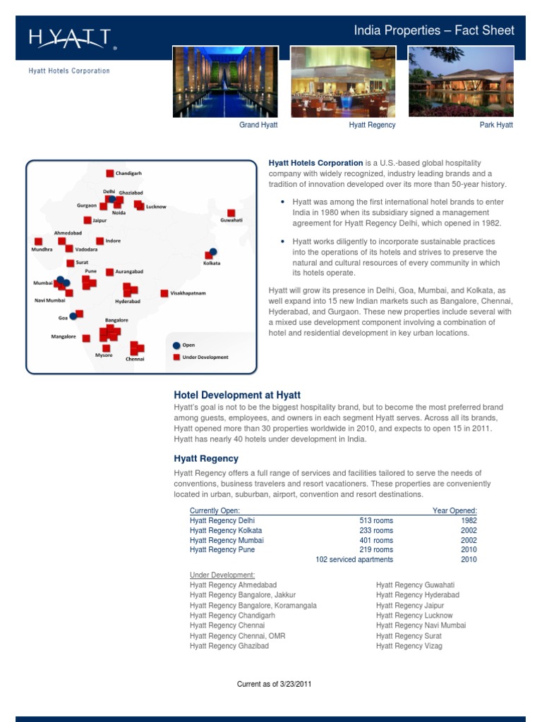 Request-Hyatt India Fact Sheet | PDF | Hotel | Risk
