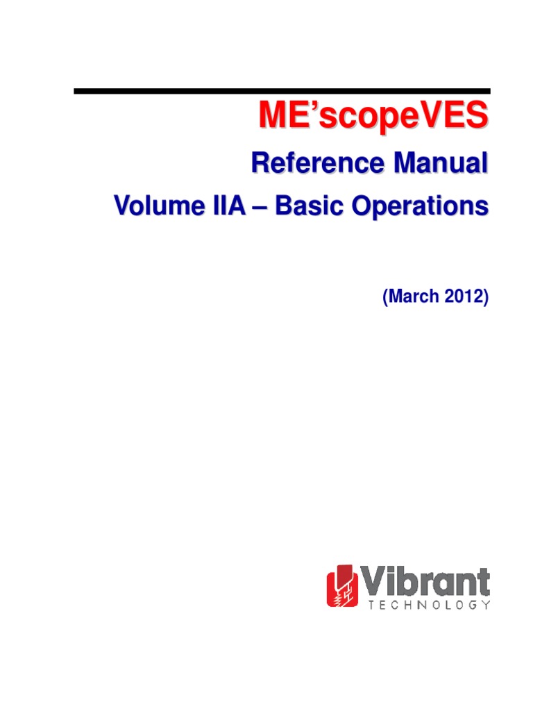 MEscopeVES Reference | Download Free PDF | Window (Computing) | Spreadsheet