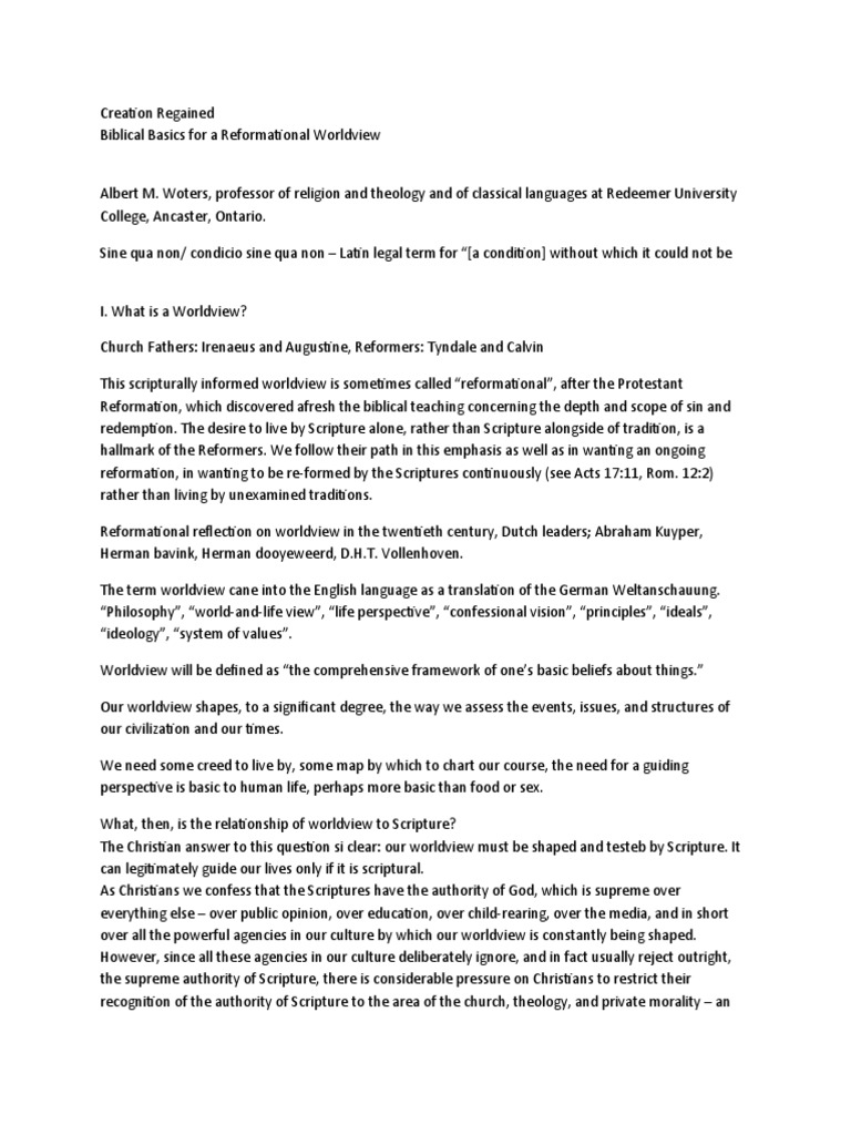 Creation Regained | PDF | Genesis Creation Narrative | Creation Myths