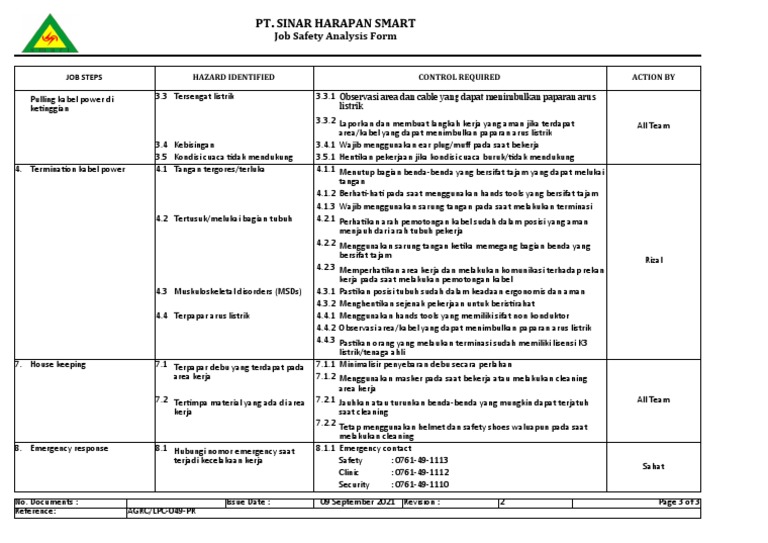 JSA Pulling Cable From PD 1 To PD 2 | PDF