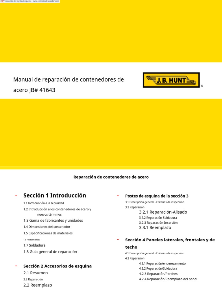 7129-41643-Steel Container Repair Manual Rev 4.PDF - En.es | PDF | Soldadura | Construcción