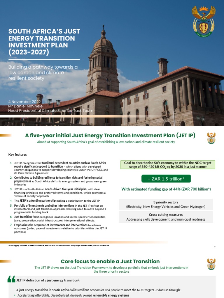 Just Transition Investment Plan | PDF | Low Carbon Economy | Infrastructure
