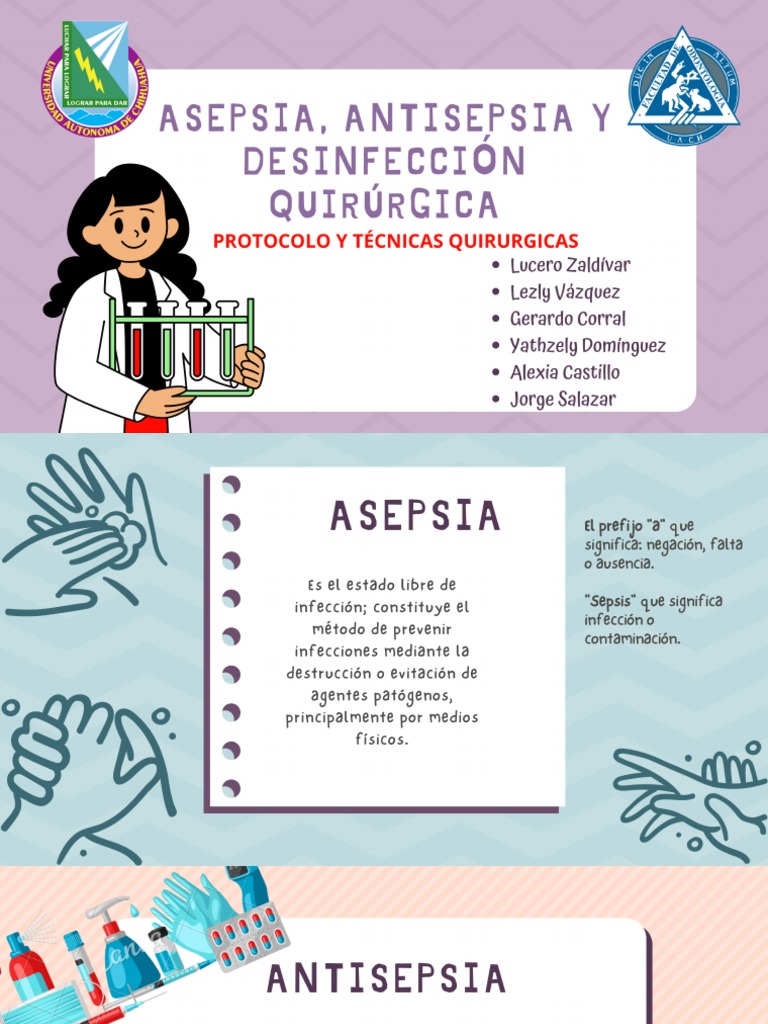 Asepsia, Antisepsia y Desinfección Quirúrgica | PDF