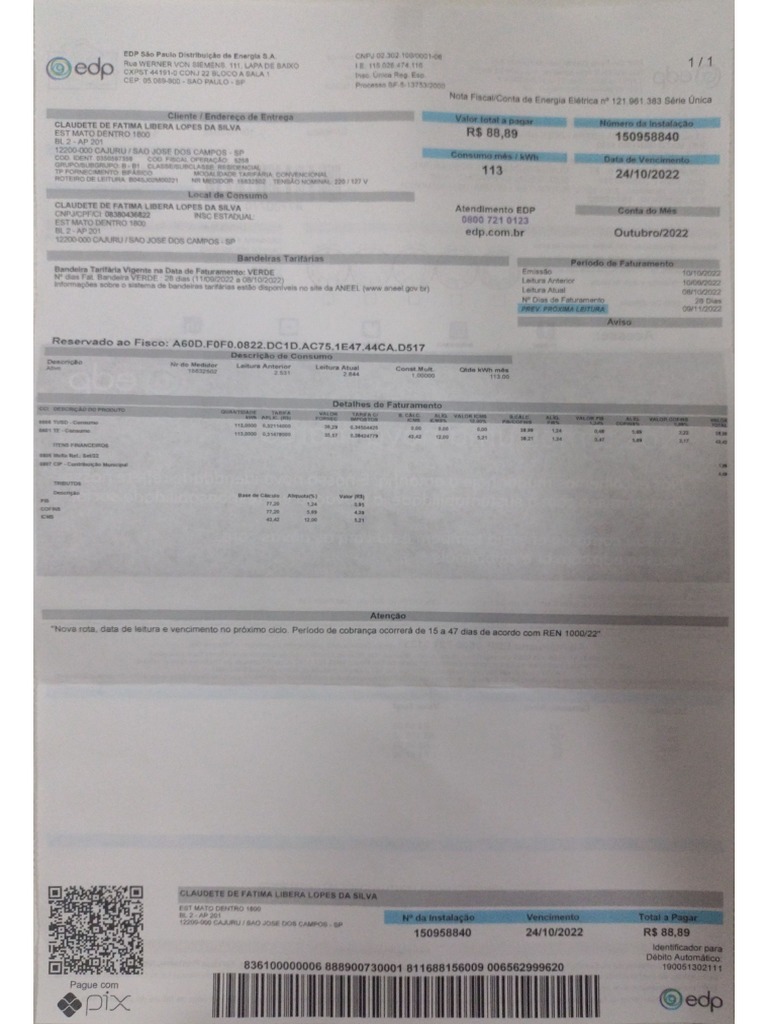 Conta de Luz | PDF