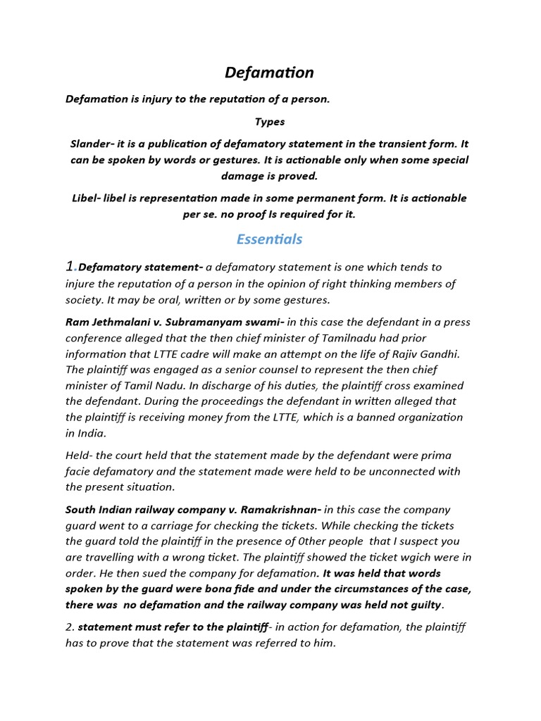 Defamation | PDF | Defamation | Government