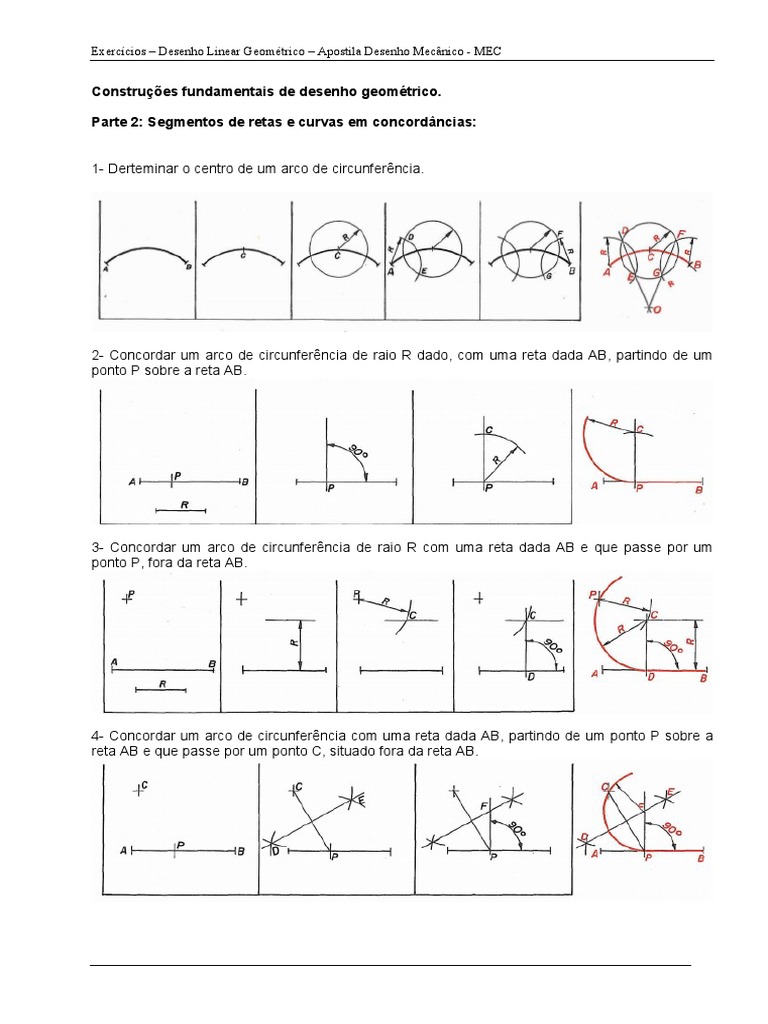 Lista 2 - Concordância Entre Retas e Arcos de Circunferências. | PDF