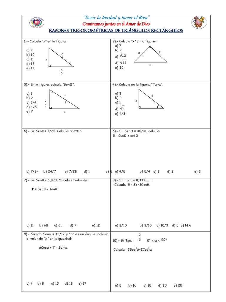 Razones Trigonometricas | PDF | Triángulo | Trigonometría