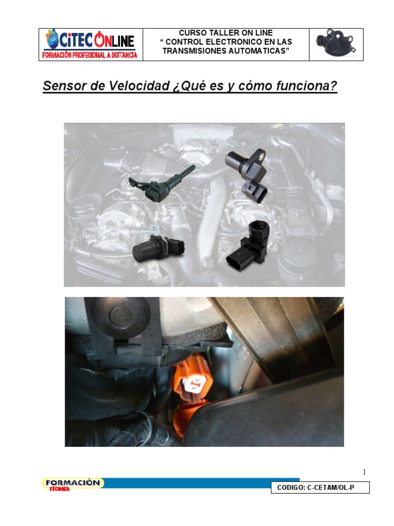 Sensores de Velocidad | PDF | Transmisión automática | Sensor