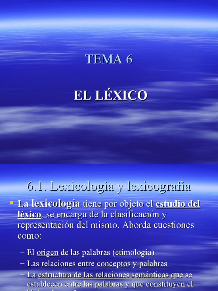 Tema 5 | PDF | Lexicografía | Diccionario