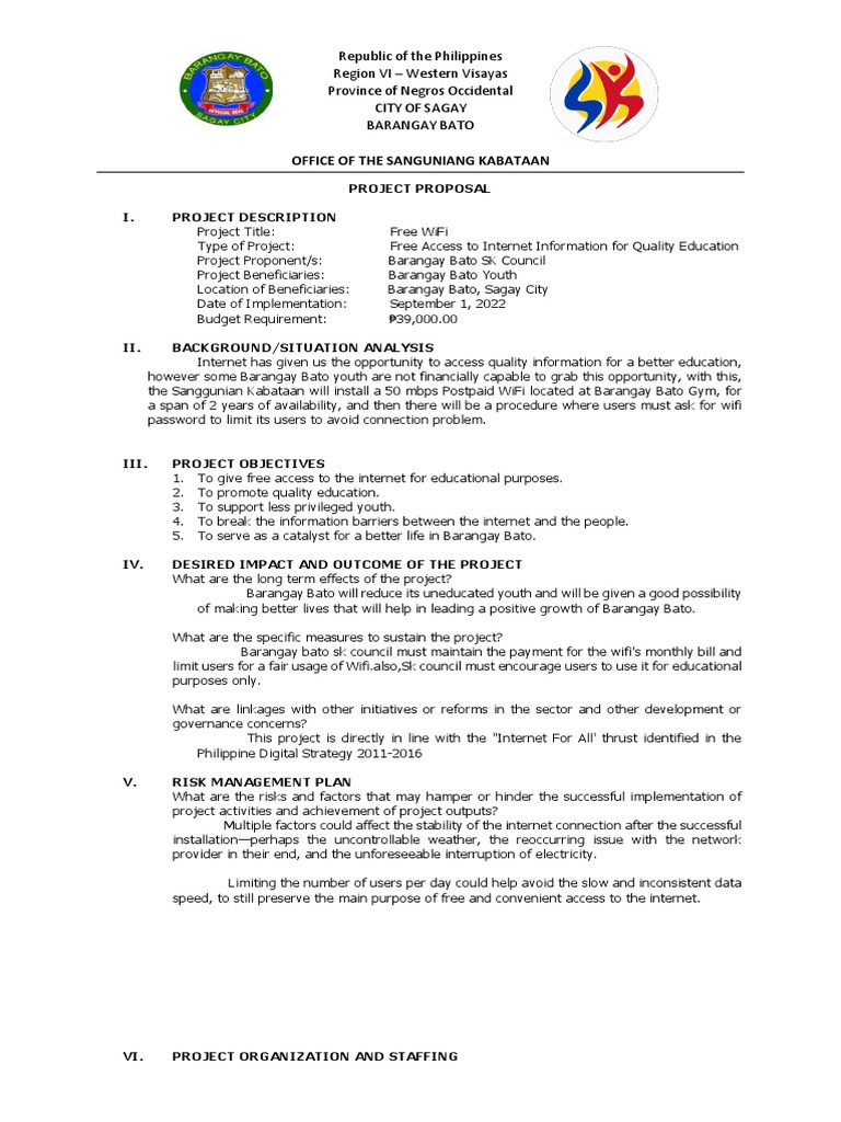 (WiFi)Sample Proposal | PDF | Internet | Wi Fi