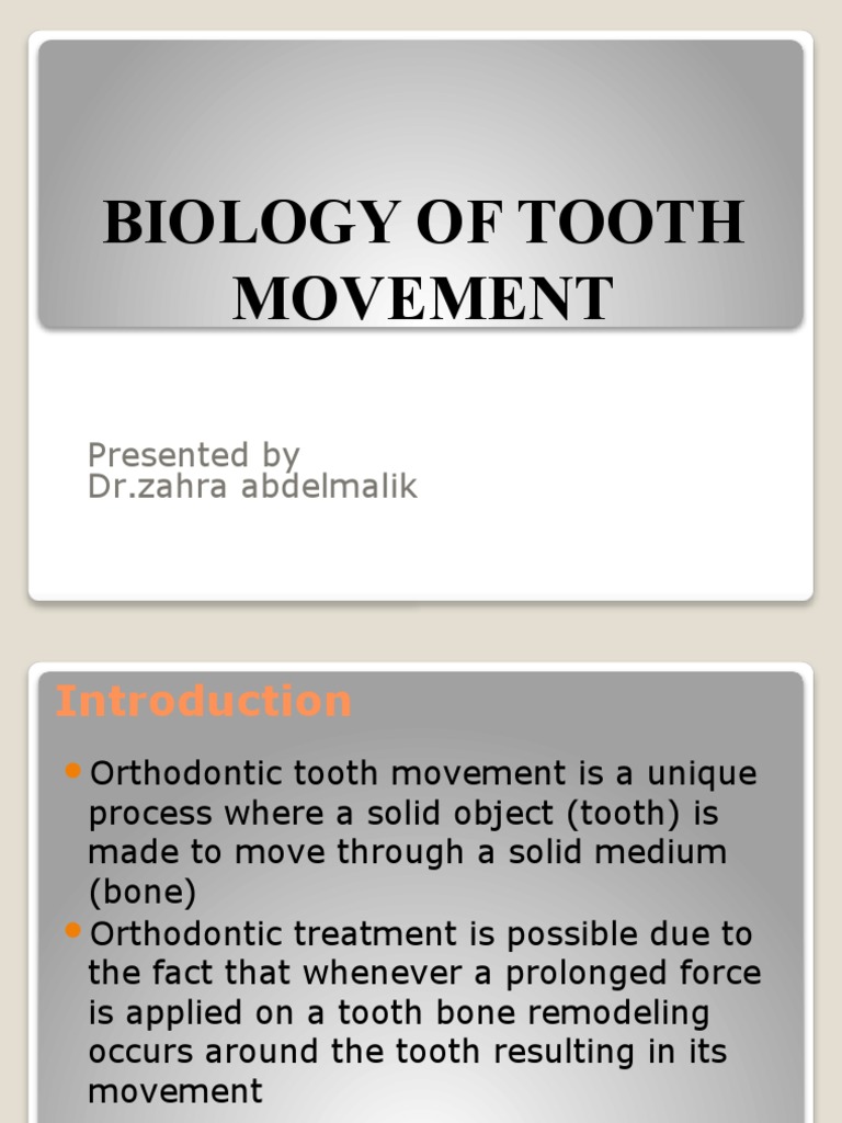 Biology of Tooth Movement | PDF | Human Tooth | Bone