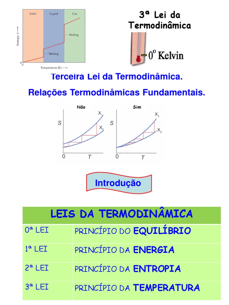 Aula22 BioTermo - 21-22 - 3a Lei | PDF | Termodinâmica | Entropia