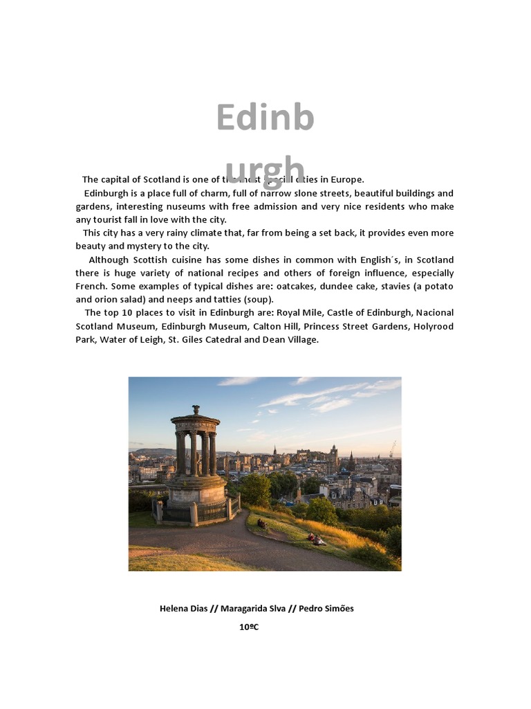 Edinburgh | PDF | Travel