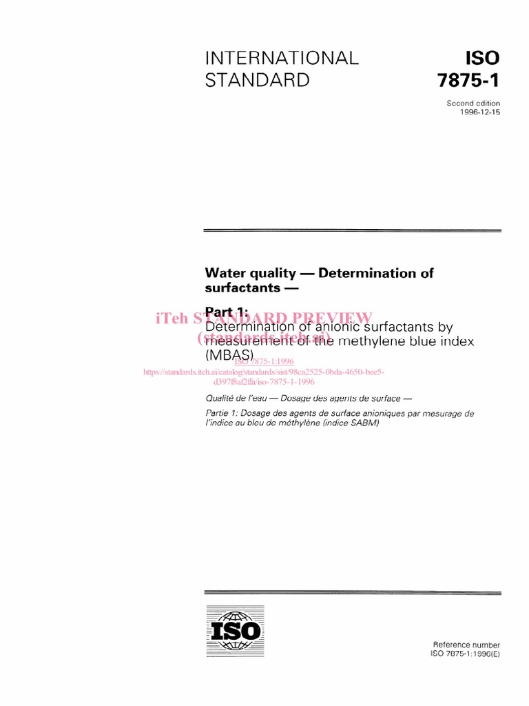 Iso 7875 1 1996 | PDF | International Organization For Standardization ...