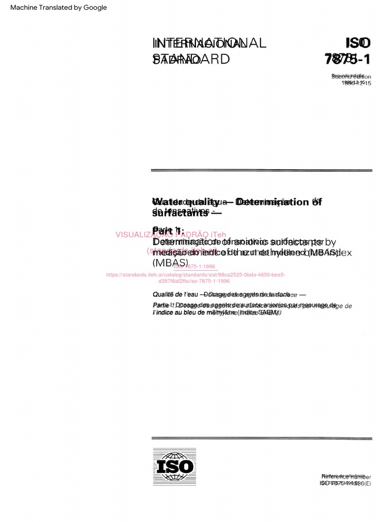 Iso-7875-1-1996 Tradução | PDF | Hidróxido de sódio | Éster