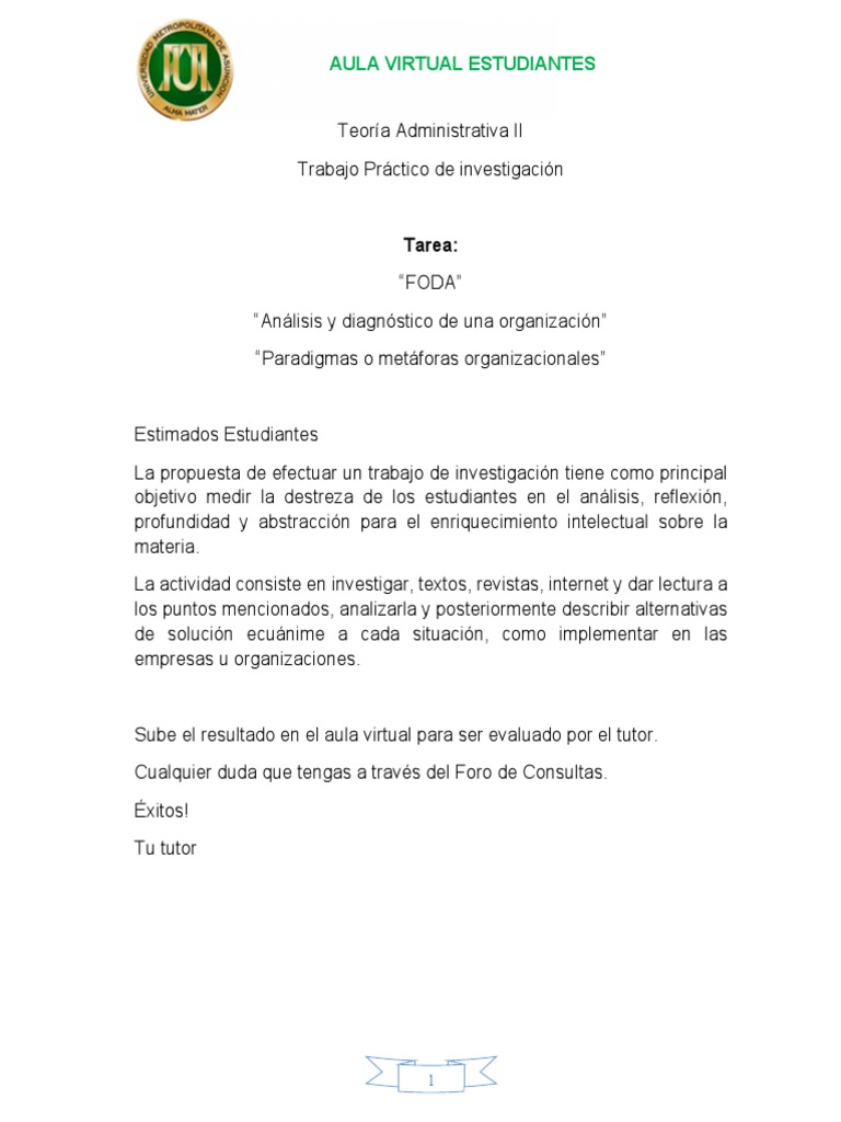 TP Teoria Admin - 2 | PDF | Análisis FODA | Liderazgo