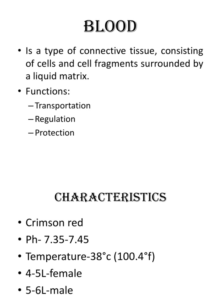 Components of Blood | PDF