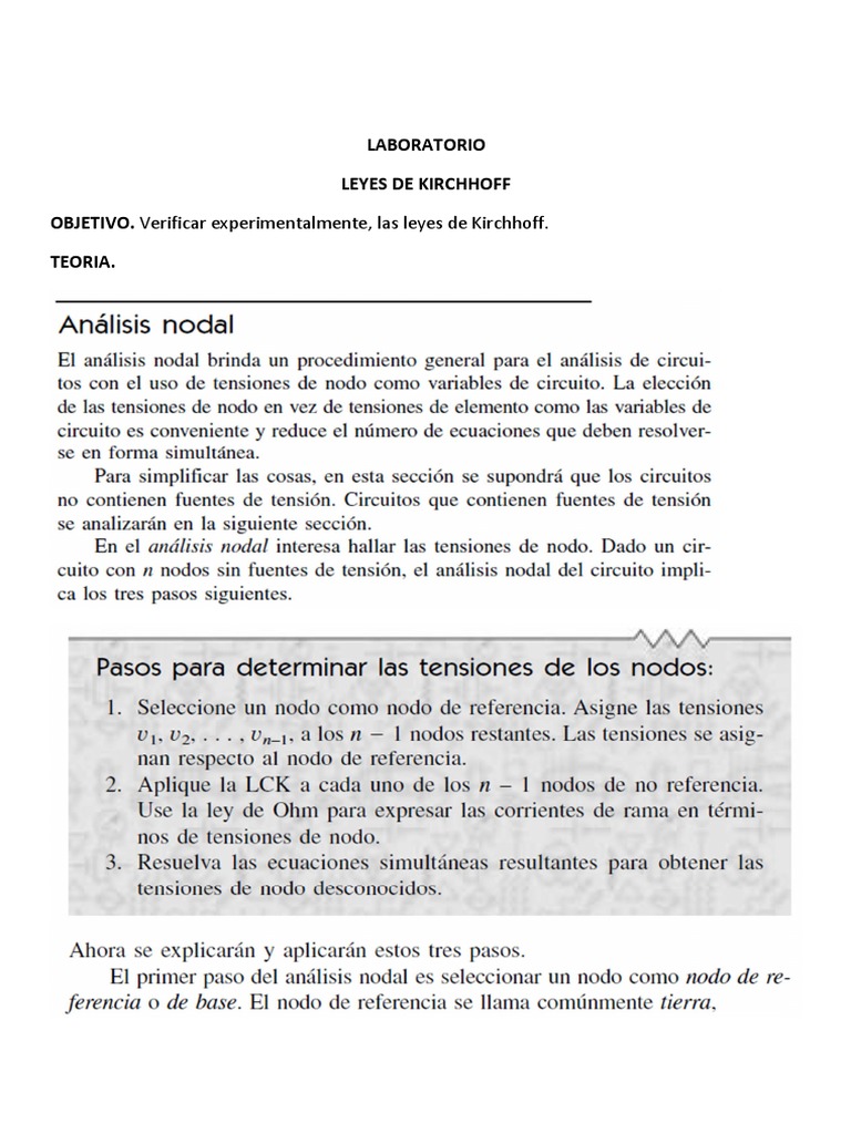 Laboratorio Leyes de Kirchhoff | PDF