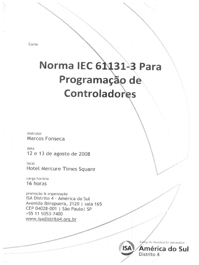 Norma IEC 61131-3 Para Programação de Controladores | PDF