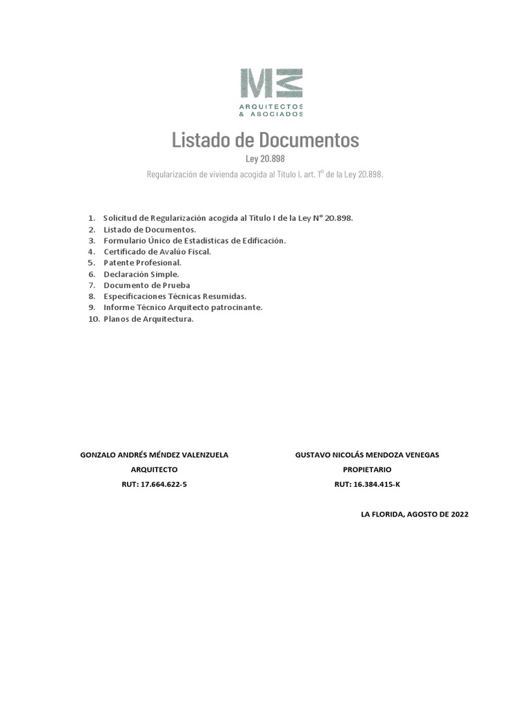 Listado de Documentos | PDF