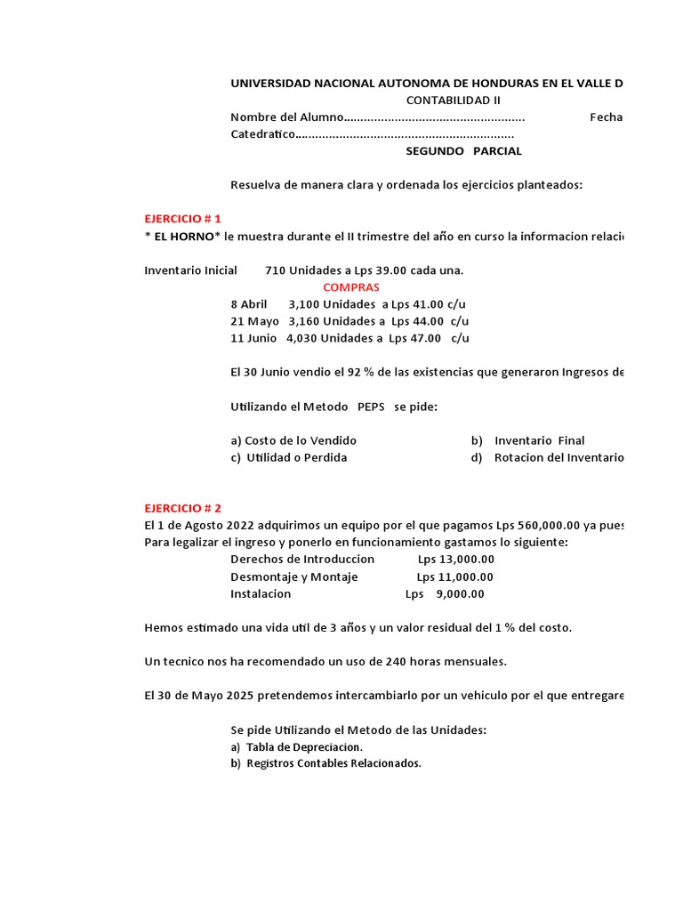 Segundo Parcial Contabilidad II | PDF | Tecnología