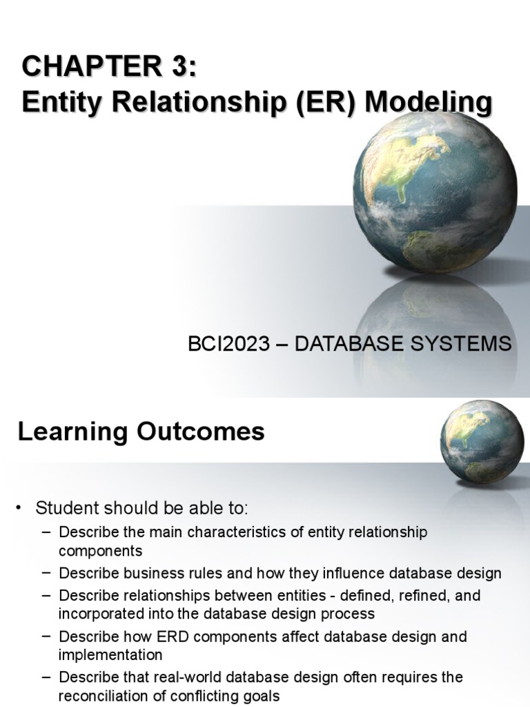 Chapter 3 Entity Relationship Diagram Update | PDF | Relational ...