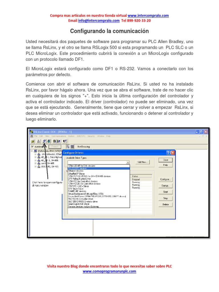 1747-CP3 DF1 COM Configuracion | PDF | Ingeniería Informática | Software
