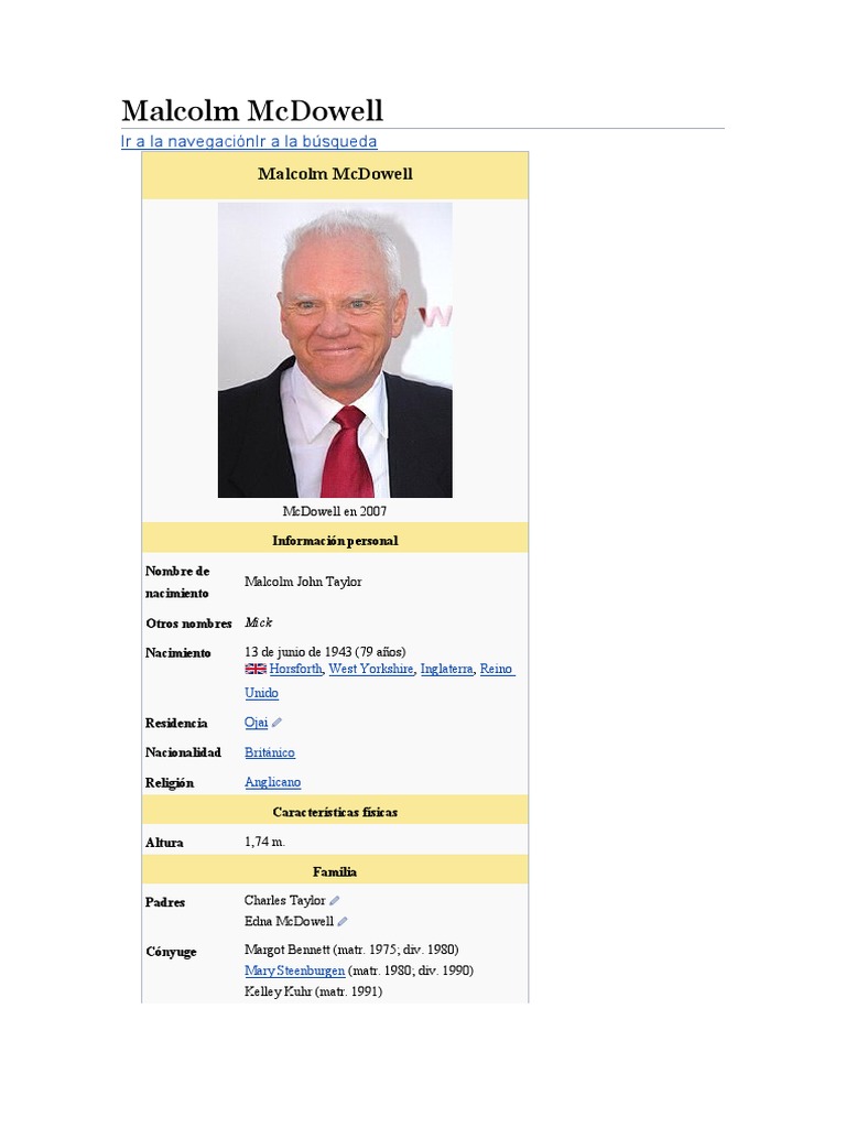 Malcolm McDowellDA | PDF