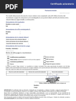 CERTIFICADO ACLARATORIO-AFC Chile | PDF