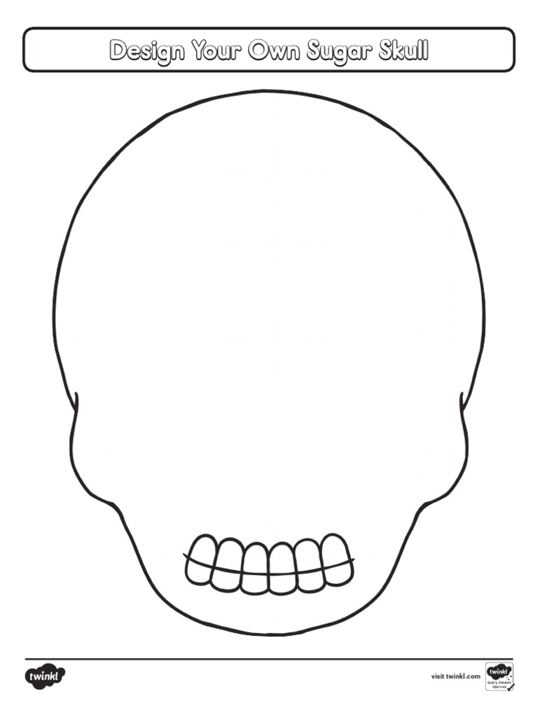 Black and White Design Your Own Sugar Skull Cut and Paste Activity | PDF