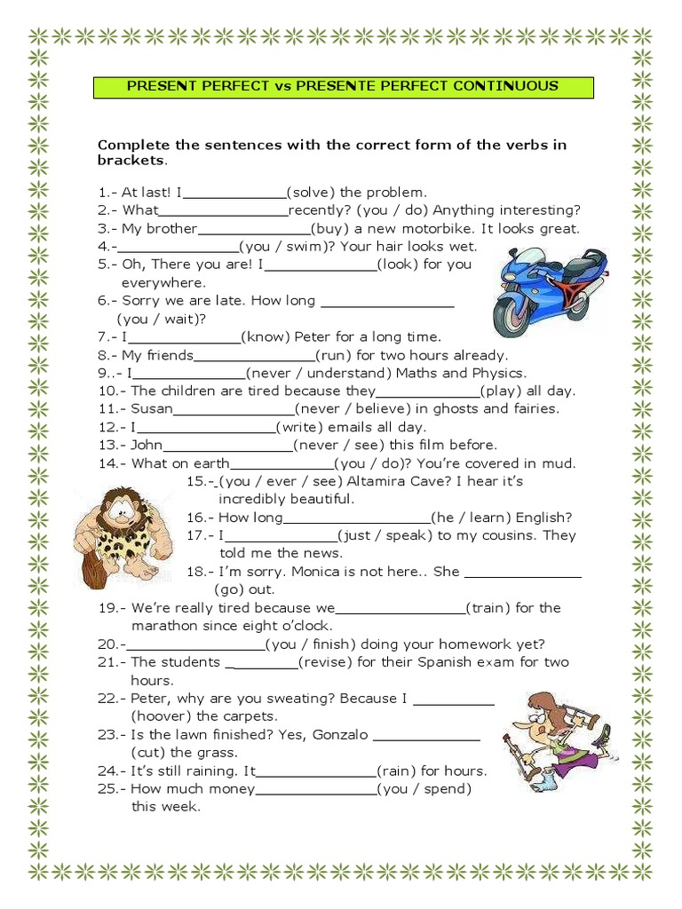 Present Perfect Vs Presente Perfect Continuous | PDF