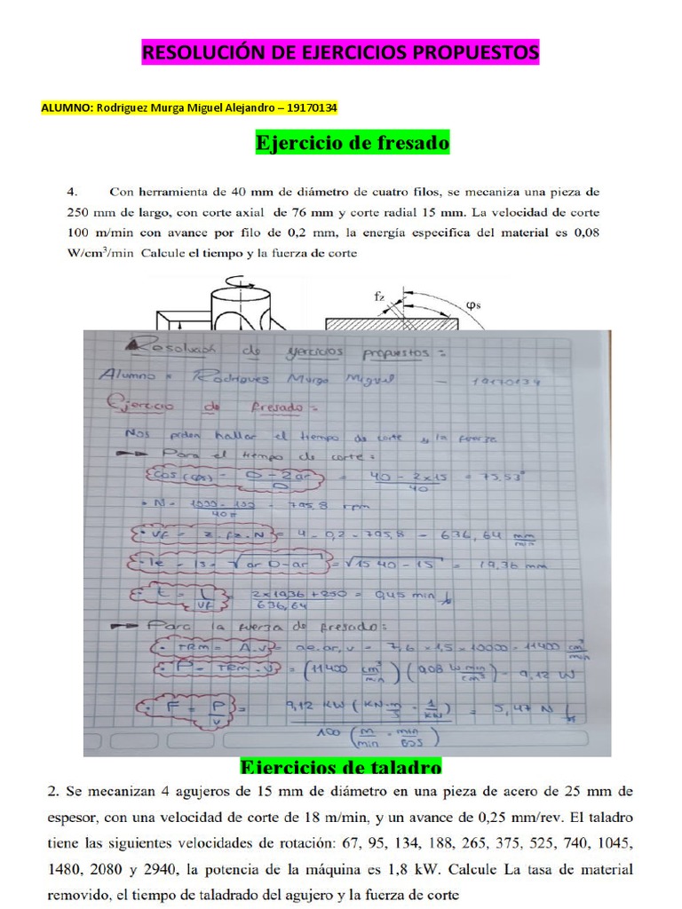 Tarea de Ejercicios de Manufactura | PDF