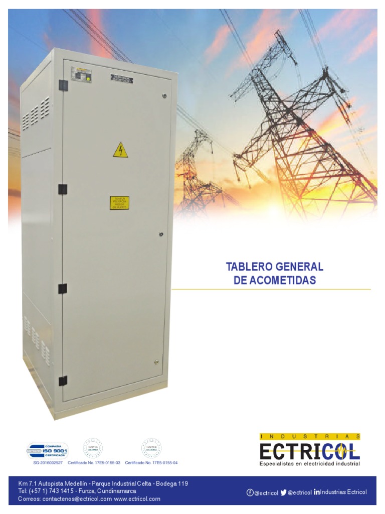 Tablero de Distribucion General | Descargar gratis PDF | Ingenieria Eléctrica | Electricidad
