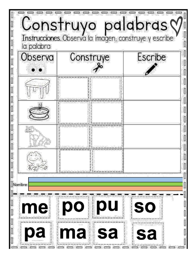 G. Construccion Palabras | PDF
