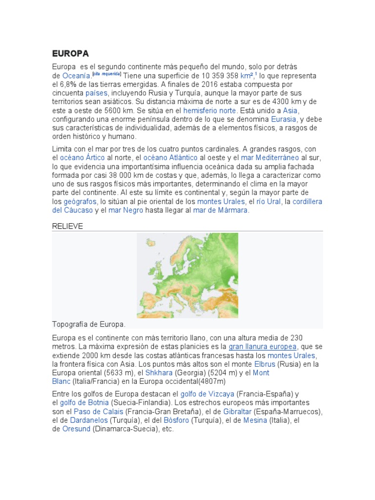 Geografía de Europa: una visión general de sus características físicas ...