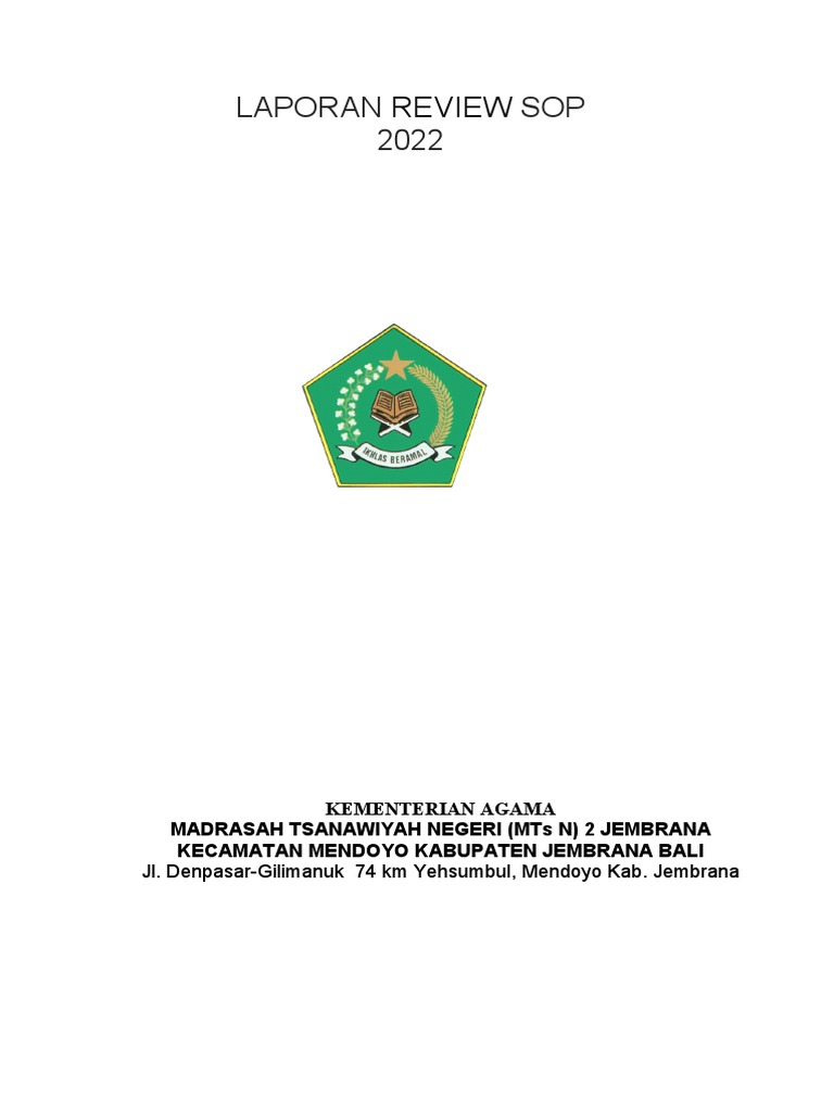 Zi Laporan Review Sop Dan Spm. | PDF